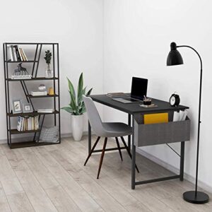 Cubiker Computer Desk 40 inch Home Office Writing Study Desk, Modern Simple Style Laptop Table with Storage Bag, Black