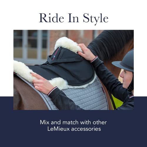 LeMieux Wither Free Half Saddle Pad - English Saddle Pads for Horses - Equestrian Riding Equipment and Accessories (Navy - Large)