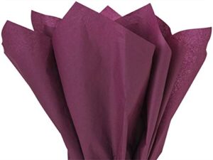 burgundy tissue paper squares, bulk 24 sheets, premium gift wrap and art supplies for birthdays, holidays, or presents by feronia packaging, large 20 inch x 30 inch