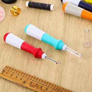 Mudder 5 Pieces Colorful Seam Ripper Large Stitch Ripper Sewing Tool Ergonomic Thread Remover Tool with Handy Handles for Sewing Crafting Embroidery, 5 Colors