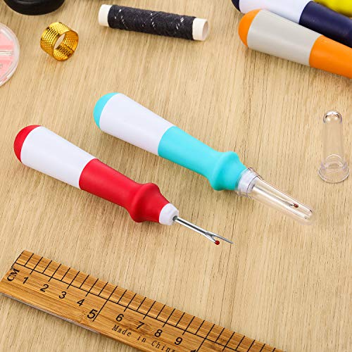 Mudder 5 Pieces Colorful Seam Ripper Large Stitch Ripper Sewing Tool Ergonomic Thread Remover Tool with Handy Handles for Sewing Crafting Embroidery, 5 Colors