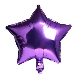 10pcs star shape foil mylar balloons,18 inch balloon for wedding birthday party baby shower decoration (purple)