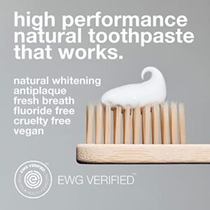 Davids Natural Toothpaste For Teeth Whitening, Spearmint, Antiplaque, Flouride Free, SLS Free, EWG Verified, Toothpaste Squeezer Included, Recycable Metal Tube, 5.25oz