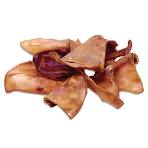 norpur pig ears dog treats (100-pack) natural, healthy training snack | meaty protein, oven-baked flavor | promote dental health | made in canada