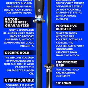 Dalstrong Honing Rod - 10" - G10 Handle - Stainless Steel Core - Scratch-Free Ceramic Coating