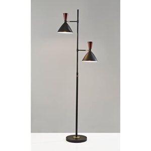 Adesso 3488-01 Arlo Tree Lamp, 67.25 in, 2 x 60W (Not Included), Black, 1 Floor Lamp