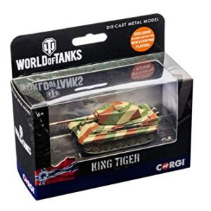 Corgi Diecast World of Tanks King Tiger Tank with in Game Codes Military Fit The Box Scale Model WT91207 Camouflage