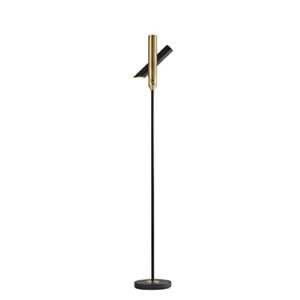 adesso 4079-01 vega led torchiere, 68 in, 24w, black finish, 1 floor lamp