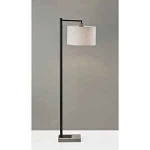 Adesso 5019-01 Devin Floor Lamp, 60.75 in, 100W, Black/Grey Finish, 1 Modern Lamp