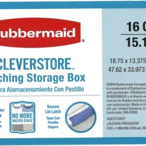 Rubbermaid Cleverstore Clear 16 Qt/4 Gal, Pack of 6 Stackable Plastic Storage Containers with Durable Latching Clear Lids, Visible Organization, Great for Classroom, Underbed, and Kitchen Storage