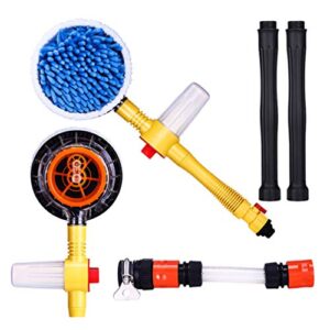 wakauto car rotating brush vehicle care wash brush round water cleaning brush spin car mop brush for auto trucks motorcycles