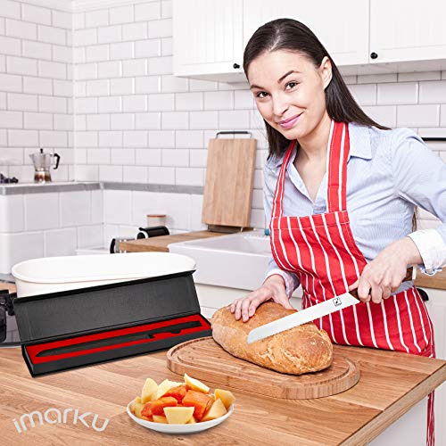 imarku Serrated Bread Knife 10 Inch - High Carbon Ultra Sharp Stainless Steel Kitchen Knife Mothers Day Gifts