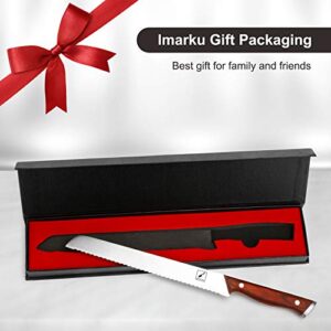 imarku Serrated Bread Knife 10 Inch - High Carbon Ultra Sharp Stainless Steel Kitchen Knife Mothers Day Gifts