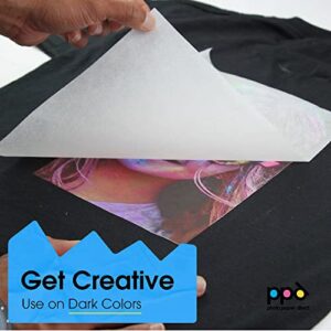 PPD Inkjet Premium Iron-On Dark T Shirt Transfers Paper LTR 8.5x11" Pack of 5 Sheets (PPD-4-5)