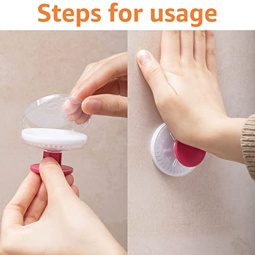 Shower Suction Cup Hooks Heavy Duty Suction Shower Hanger Removable Small Suction Cups with Hooks Towel Wreath Hanger Loofah Hook for Bathroom, Shower Wall, Glass Door, Window - 6 Packs Christmas