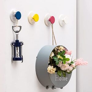 Shower Suction Cup Hooks Heavy Duty Suction Shower Hanger Removable Small Suction Cups with Hooks Towel Wreath Hanger Loofah Hook for Bathroom, Shower Wall, Glass Door, Window - 6 Packs Christmas