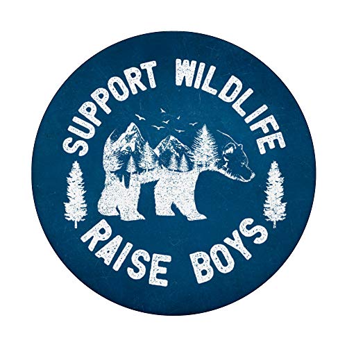 Funny Support Wildlife Raise Boys Gift for Mom and Dad PopSockets Grip and Stand for Phones and Tablets