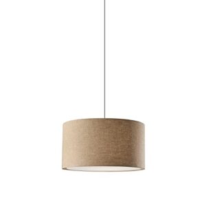 adesso 4003-12 harvest large drum pendant, natural