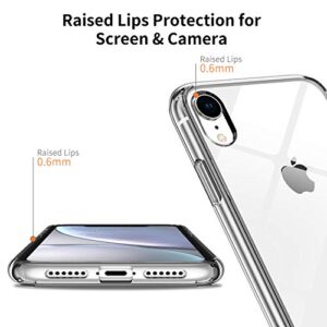 UNBREAKcable Phone Case for iPhone XR 6.1 Inch - [Anti-Yellow & Anti-Scratch] Ultra Clear Shockproof Hard PC Back & Soft TPU Bumper Protective Case for iPhone XR - Transparent