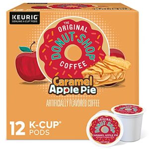 the original donut shop coffee, keurig k-cup pod, light roast, caramel apple pie, 12 count