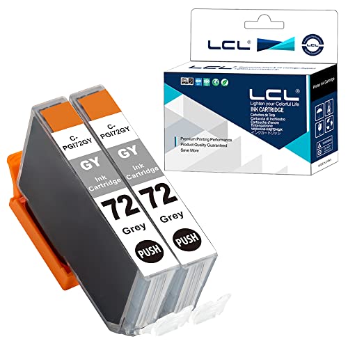 LCL Compatible Ink Cartridge Replacement for PGI-72GY PGI-72 Pro-10 Pro-10s (2-Pack Grey)