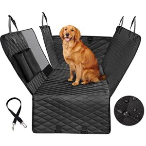 vailge dog seat cover for back seat, 100% waterproof dog car seat covers with mesh window, scratch prevent antinslip dog car hammock, car seat covers for dogs, dog backseat cover for cars,standard