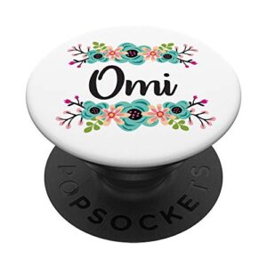 omi gifts from grandkids floral personalized name gift popsockets grip and stand for phones and tablets