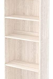 Signature Design by Ashley Dorrinson Modern Farmhouse 71" Bookcase with 4 Shelves, Weathered Whitewash