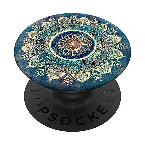 Blue Mandala Pop Mount Socket Cute Divine Stars Mandala PopSockets PopGrip: Swappable Grip for Phones & Tablets