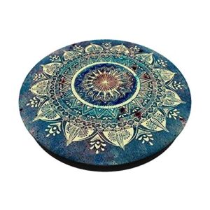 Blue Mandala Pop Mount Socket Cute Divine Stars Mandala PopSockets PopGrip: Swappable Grip for Phones & Tablets