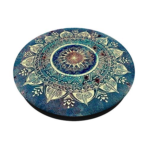 Blue Mandala Pop Mount Socket Cute Divine Stars Mandala PopSockets PopGrip: Swappable Grip for Phones & Tablets