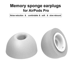 2 Pairs Eartips Compatible with Airpods Pro Earphone Tips Replacement Ear Plugs Eargels Silicone Buds Memory Foam Earphone Tips for Airpods Pro 3rd Gen (Gray, Small)