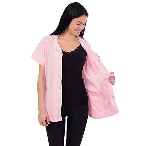 USBD Post Mastectomy Surgery Recovery Shirt Camisole (Pink, Large)