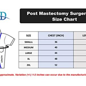 USBD Post Mastectomy Surgery Recovery Shirt Camisole (Pink, Large)