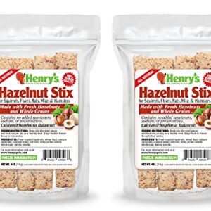 Henry's Hazelnut Stix - The Only Squirrel and Hamster Treat Baked Fresh to Order (4 oz (2-Pack))