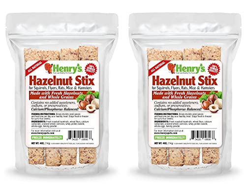 Henry's Hazelnut Stix - The Only Squirrel and Hamster Treat Baked Fresh to Order (4 oz (2-Pack))