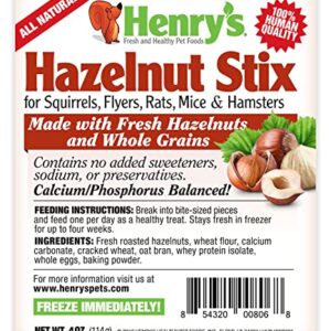 Henry's Hazelnut Stix - The Only Squirrel and Hamster Treat Baked Fresh to Order (4 oz (2-Pack))