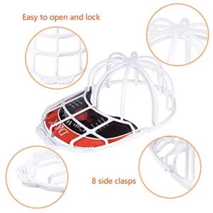 Der Rose 3 Pack Hat Washer Baseball Hat Cleaner Cap Washer Hat Washing Cage Holder Frame for Washing Machine (White hat washer 3pcs)