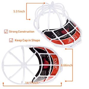 Der Rose 3 Pack Hat Washer Baseball Hat Cleaner Cap Washer Hat Washing Cage Holder Frame for Washing Machine (White hat washer 3pcs)