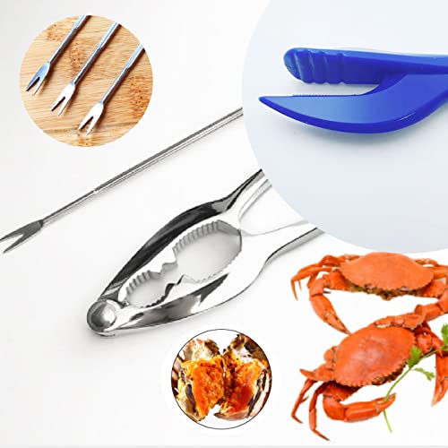 Luckkyme Seafood Tools, Lobster Crab Crackers Lobster Shellers Seafood Forks Seafood Forks(8 Pieces)