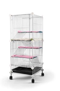 pet hutch cages for hamster, rat or other small animals indoor, expandable and stackable, 14x14x28 in