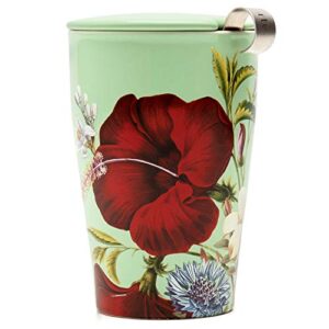 tea forté kati cup fleur | mug removable stainless steel infuser cup | quality porcelain | 350 ml