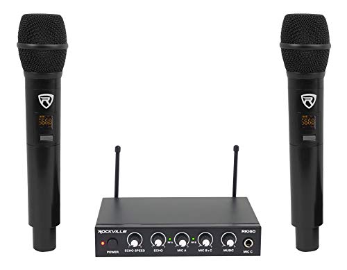 Rockville Hybrid Home Theater Karaoke Machine System w/8" Sub+(2) Wireless Mics