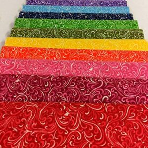 102 twister pre cut charm pack 5" squares 100% cotton fabric quilt, jelly roll fabric strips for quilting, henry glass holiday homestead fabric, face fur fabric for crafts