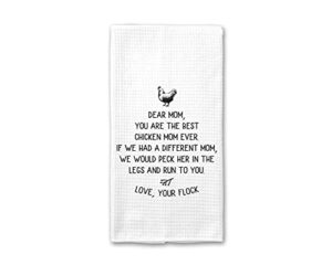 chicken mom towel, chicken lady gift, chicken gift, chicken lady kitchen towel, chicken farmer gift, backyard farmer gift, chicken mom gift