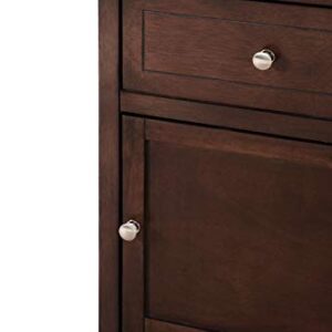 Glory Furniture 1 Drawer /1 Door Nightstand, Cappuccino