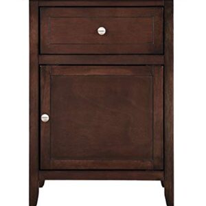 Glory Furniture 1 Drawer /1 Door Nightstand, Cappuccino