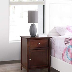 Glory Furniture 1 Drawer /1 Door Nightstand, Cappuccino