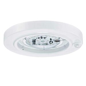 GRUENLICH LED Motion Sensor Flush Mount Ceiling Lighting Fixture, 10.25 Inch 14.5W 1100 Lumen, Metal Housing, ETL Rated, White Finish-5000K