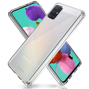 procase galaxy a51 (4g version) case clear 6.5" 2019 released, slim lightweight crystal hybrid bumper cover, shock-proof, anti-slip anti-scratch clear case for galaxy a51 4g model sm-a515 –clear